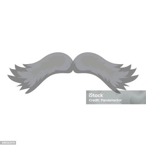 흑백 스타일 흰색 바탕에 격리 남자의 콧수염 아이콘 수염 기호 주식 벡터 일러스트 레이 션 남자에 대한 스톡 벡터 아트 및 기타 이미지 Istock