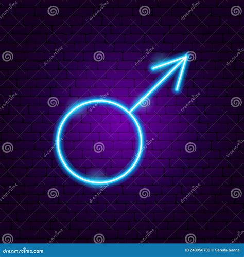Male Neon Sign Stock Vector Illustration Of Gender 240956700