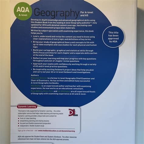 Aqa A Level Geography Fourth Edition Textbook Hodder Depop