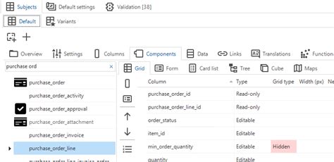 Column Editable On Table Variant While Column In Main Table Is Hidden Thinkwise Community