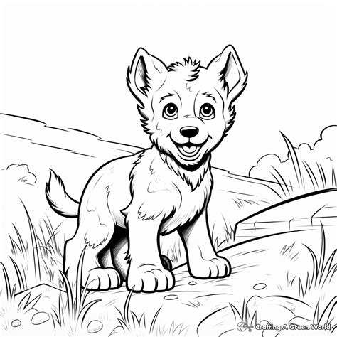 Wolf Pup Coloring Pages Free And Printable