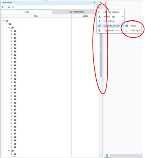 Designer Tag Browser Panel Scroll Bar Disappears Ignition Inductive