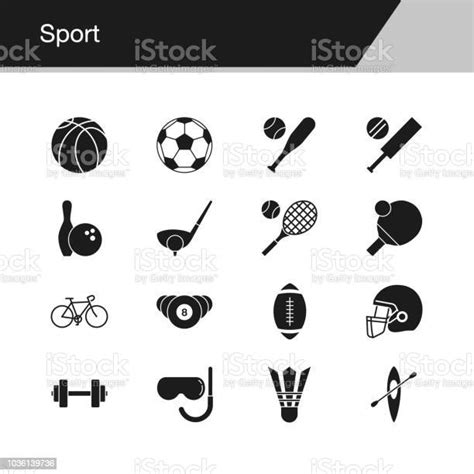 스포츠 아이콘입니다 프레 젠 테이 션 그래픽 디자인 모바일 응용 프로그램 웹 디자인 인포 그래픽 Ui에 대 한 디자인 벡터 일러스트입니다 건강한 생활방식에 대한 스톡 벡터