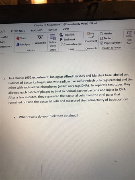 Solved In A Classic 1952 Experiment Biologists Alfred