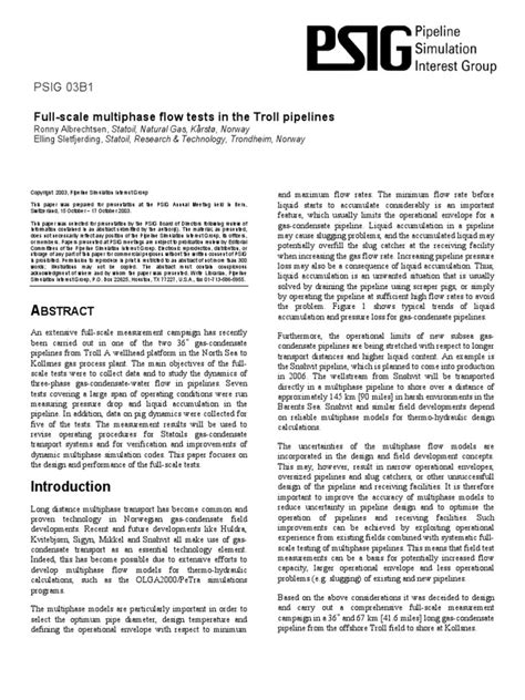 Pdf Full Scale Multiphase Flow Tests Dokumen Tips