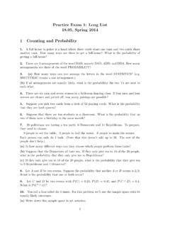 Exam Practice Questions Long List MIT OpenCourseWare Exam Practice Questions Long List