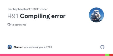 Compiling Error · Issue 91 · Madhephaestusesp32encoder · Github