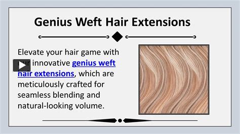 Ppt Genius Weft Hair Extensions Powerpoint Presentation Free To