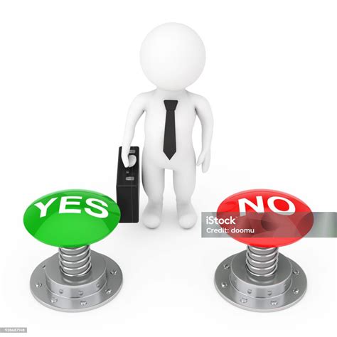 그린 예 고 레드 아니요 단추 손잡이 근처 3d 사업 사람 3 차원 렌더링 개념에 대한 스톡 사진 및 기타 이미지 개념 거절 검증 Istock