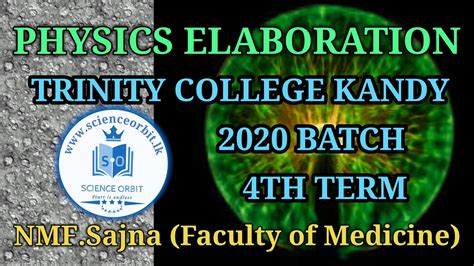 Physics2020 Trinity College Kandy 4th Term Elaboration By Nmfsajna