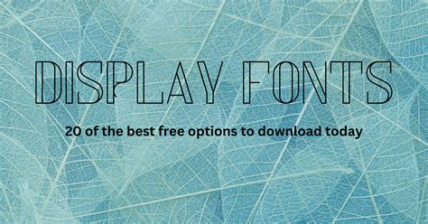What Is A Display Font At Evelyn Hampton Blog