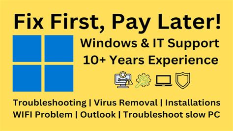 provide technical support and fix windows for laptop and desktop by