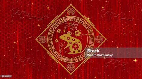 음력 새해 황금 쥐 빛나는 별과 봄 축제 배경 연말연시 행사를 위한 중국 설날 3d 렌더링 0명에 대한 스톡 사진 및 기타 이미지 Istock