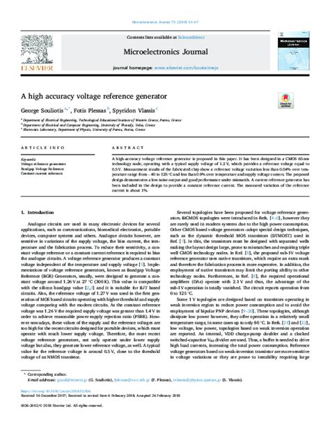 Pdf A High Accuracy Voltage Reference Generator