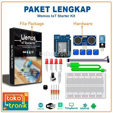 Jual Wemos Iot Starter Kit Paket Lengkap Belajar Iot Dg Wemos D1