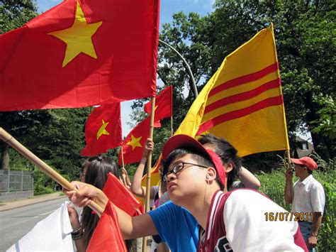North Vietnam Flag And South Vietnam Flag Together By Ngodinhdiem On