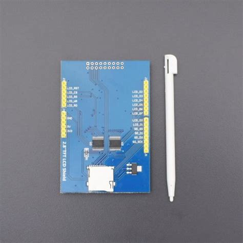 2 8 tft touch screen with sd card socket for arduino uno board module
