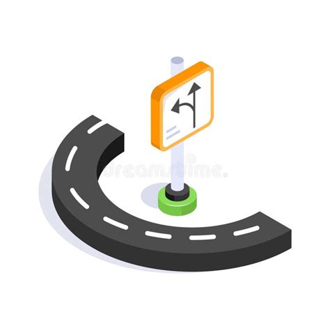 Concept Isometric Icon Of Road Map In Trendy Style Stock Vector Illustration Of Arrow