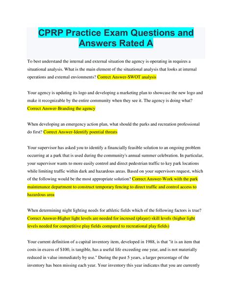 Cprp Practice Exam Questions And Answers Rated A Browsegrades Cprp Practice Exam Questions And Answers Rated A Browsegrades