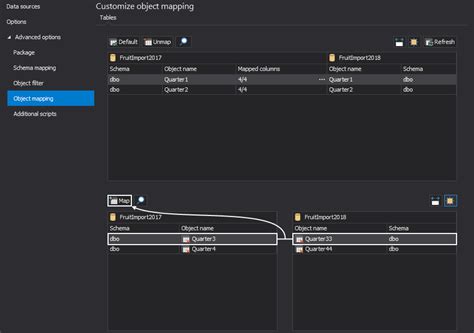 How To Perform Custom Object Mapping In Apexsql Data Diff