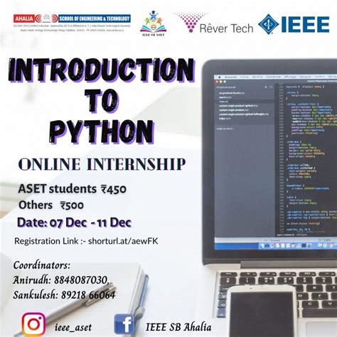 Internship On Introduction To Python Ahalia School Of Engineering And Technology