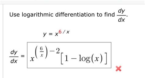 [answered] Use Logarithmic Differentiation To Find Dy Dx Y X6 X 6 9 1 Kunduz