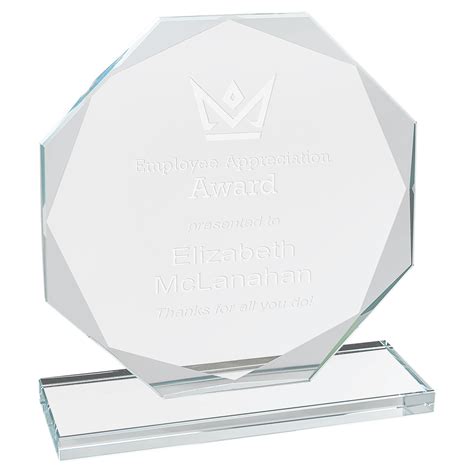 Premier Clear Octagon Glass Award Custom Awards Long Island
