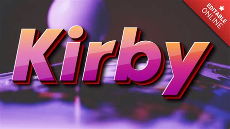 Kirby Game Over Text Effect Generator