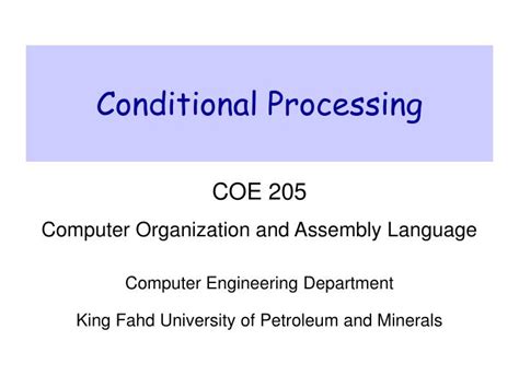 Ppt Conditional Processing Powerpoint Presentation Free Download Id3291552