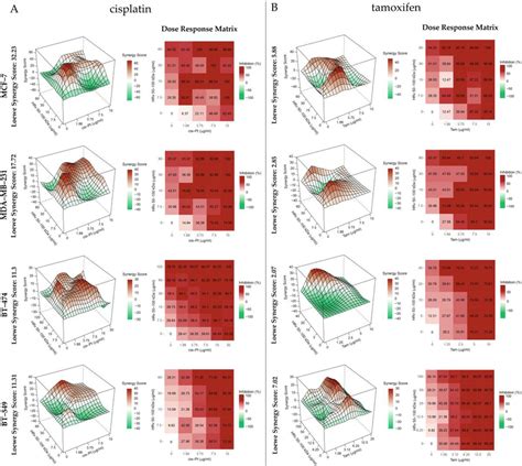 Combination Landscapes And Dose Response Matrices In Different Cell Download Scientific Diagram