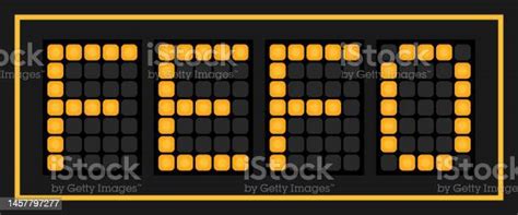 Orange Color Led Banner In Word Fefo On Black Background Stock