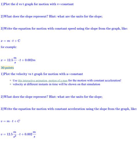 solved 1 plot the d vs t graph for motion with v constant