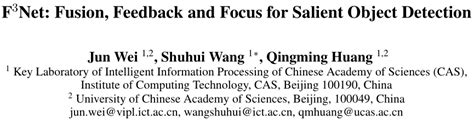 显著性目标检测之f3net fusion feedback and focus for salient object detection
