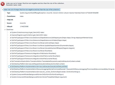Some VSDX Files Not Importing Due To Certain Shape Properties With Error Message Index Was Out