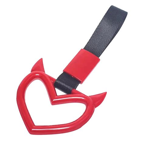 Witspace Heart Handle Ring Bumper Warning Car Accessory Heart Hand