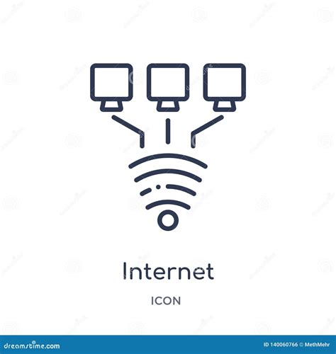 Linear Internet Connection Icon From Internet Security And Networking