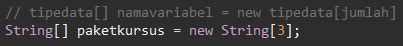 Belajar Java Mengenal Tipe Data Array