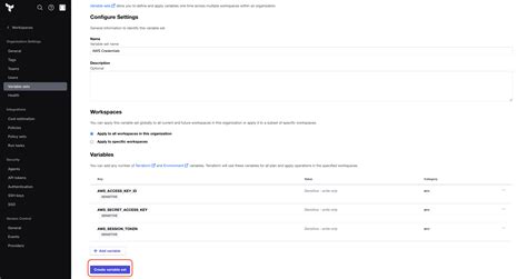 Configure Terraform Cloud English