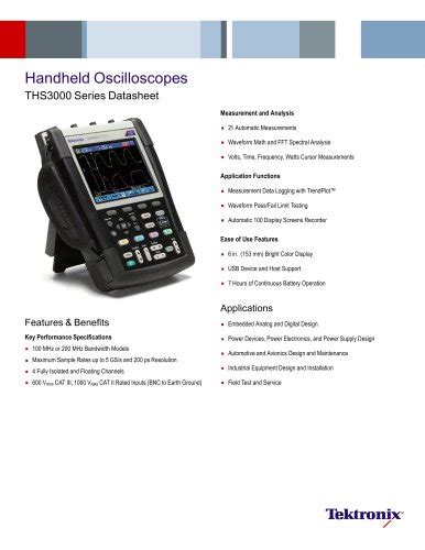 Pa1000 Single Phase Ac Power Analyzer Tektronix Pdf Catalogs Technical Documentation