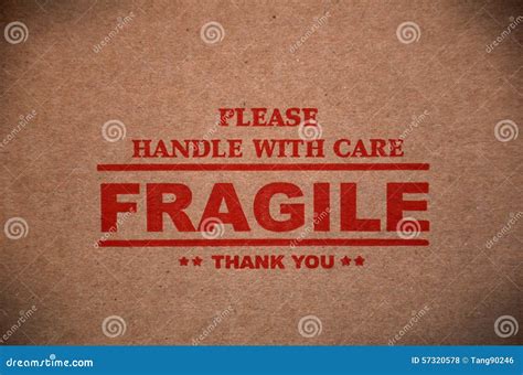 Etichetta Fragile Del Segnale Di Pericolo Fotografia Stock Immagine