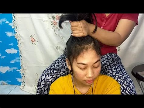 Hair Cracking/ cabut rambut panjang dan bunyi/ tarik rambut gatal - YouTube