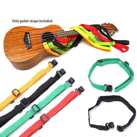 Ukulele Straps Types Adjustable Cotton Ukulele Strap Non Drilling