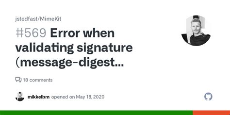 Error When Validating Signature Message Digest Attribute Value Does