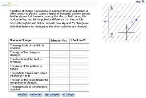 solved a particle of charge q and mass m is moved through a