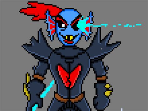 Undertale Undyne The Undying Melt Colored Pixel Art Vrogue Co