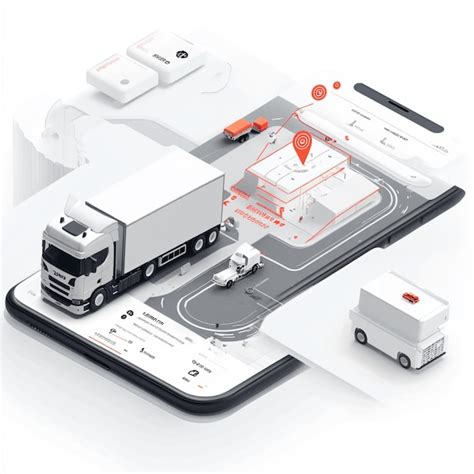 A Visual Of A Logistics Companys App Interface With Tracking Features And Delivery Options