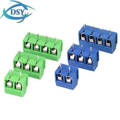 10pcs Kf301 2p 3p 4p 2pin 3pin 4 Pin Pcb Terminal Block Connector Pitch 5 0mm Screw Pcb Terminal