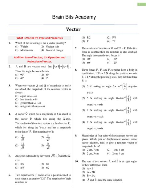 vector assignment 01 1 pdf force euclidean vector