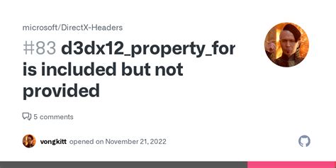 D Dx Property Format Table H Is Included But Not Provided Issue Microsoft DirectX