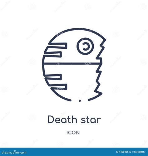 Linear Death Star Icon From Astronomy Outline Collection Thin Line Death Star Vector Isolated